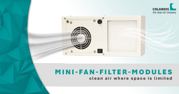 Mini-Fan-Filter-Modules for clean air where space is limited